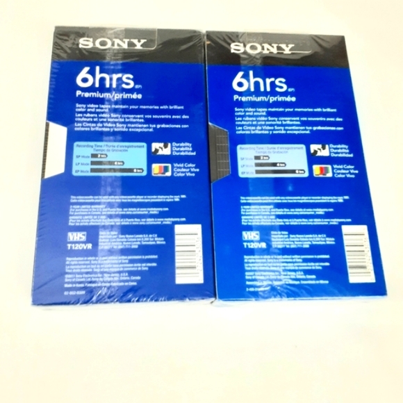 Sony | Cameras, Photo & Video | Sony Blank Vhs Tapes 2 Pack T2 Vl 6hr Premium Grade | Poshmark